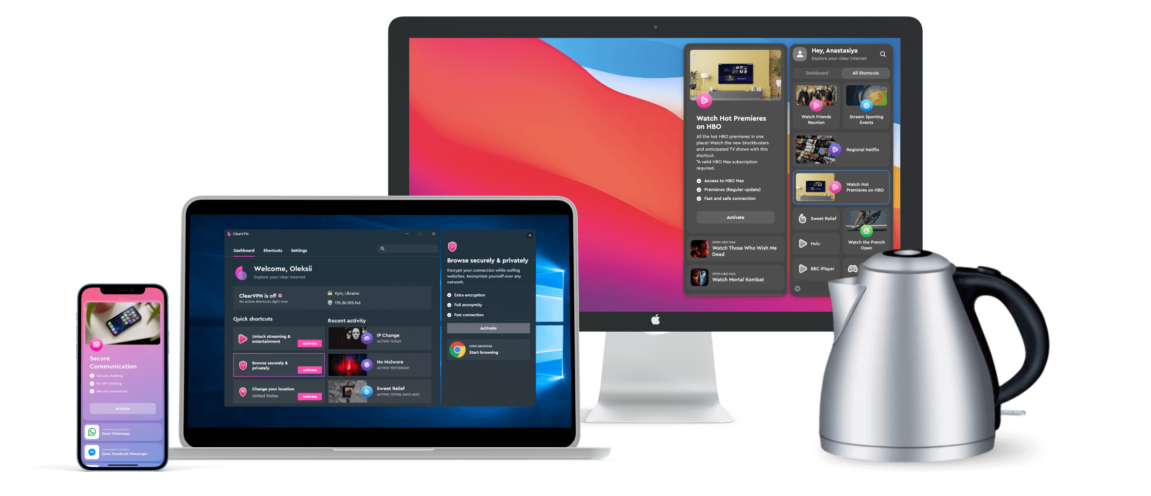 ClearVPN – the personalized VPN that understands your needs.